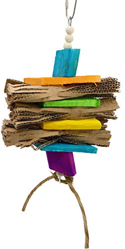 Bonka Bird Toys 1057 Paper Squash Shredding Foraging Natural Parrot Quaker Parrotlet Budgie Macaw