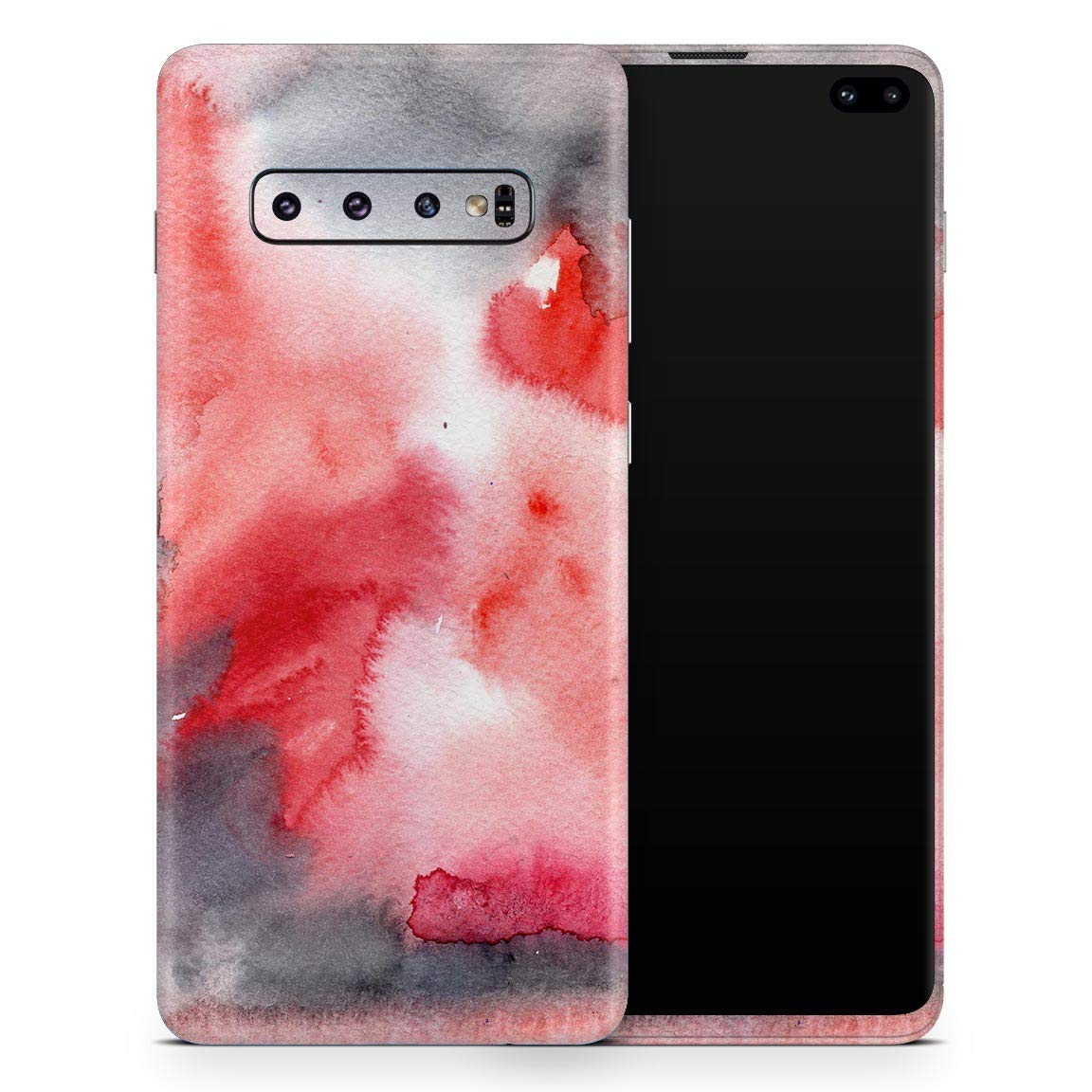 DesignSkinz Red Pink 3 Absorbed Watercolor Texture Protective Vinyl Decal Wrap Skin Cover Compatible with The Samsung Galaxy S20 (Screen Trim & Back Glass Skin)