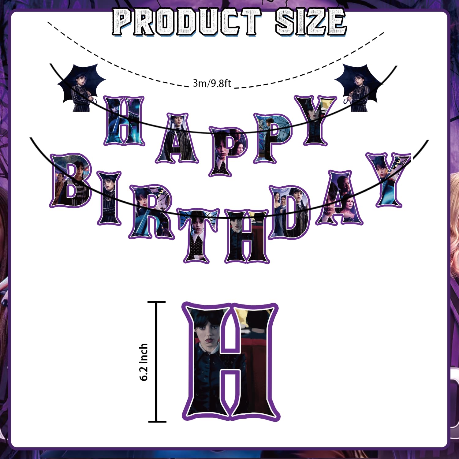 111pcs Happy Birthday Decorations Tableware Pack, includes Birthday Banner, Hanging Swirls, Foil Balloon, Plates, Napkins, Fork, Tablecloth, Happy Birthday Party Supplies