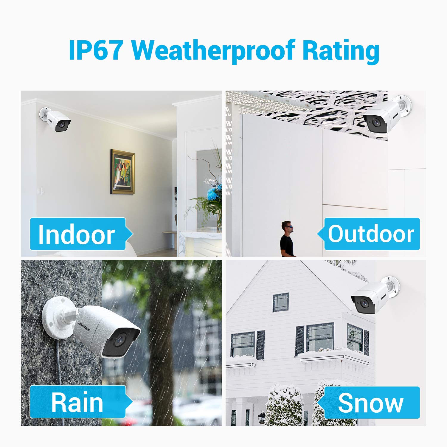 ANNKE 5MP Super HD Security Camera, IP67 Waterproof Bullet TVI Add-on Surveillance Camera for Outdoor & Indoor Use, Smart IR and EXIR 100ft/30m Night Vision
