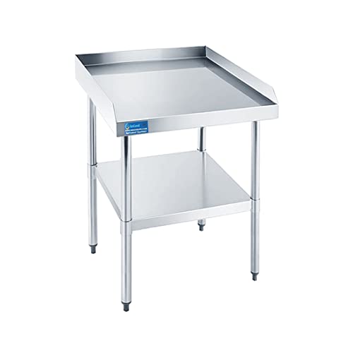 AmGood Commercial Work Table with Backsplash and Sidesplashes | Height: 35" | Stainless Steel Prep Table for Kitchen, Restaurant, Garage, Laundry | NSF (30" Long x 24" Deep)