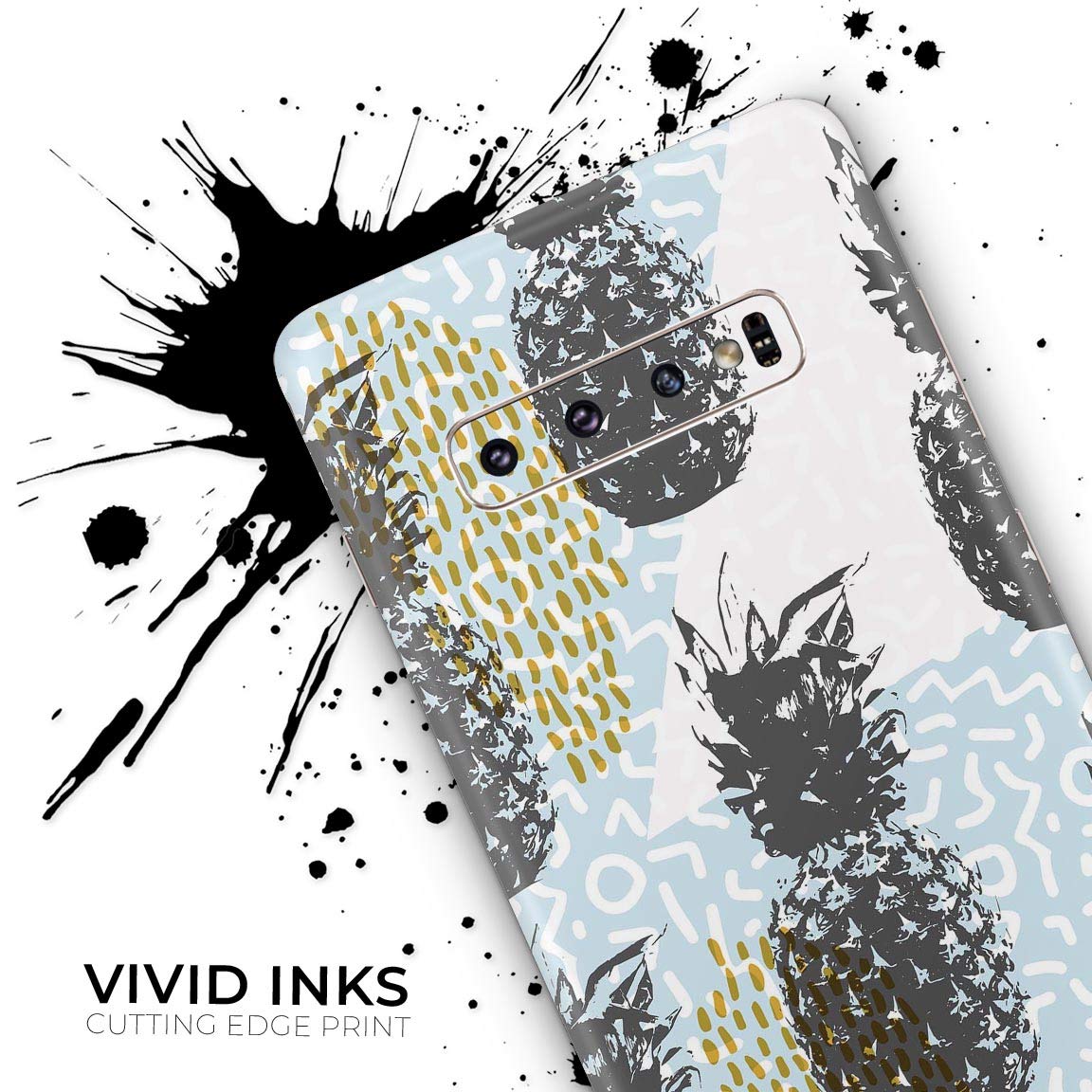 DesignSkinz Retro Summer Pineapple v5 Protective Vinyl Decal Wrap Skin Cover Compatible with The Samsung Galaxy S20 (Screen Trim & Back Glass Skin)