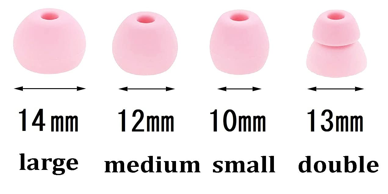 BLLQ Replacement Ear Tips Silicone Earbuds Buds Eartips Set Compatible with Powerbeats Pro Wireless Earphone Headphones,4 Pairs, Cloud Pink (PP4p)