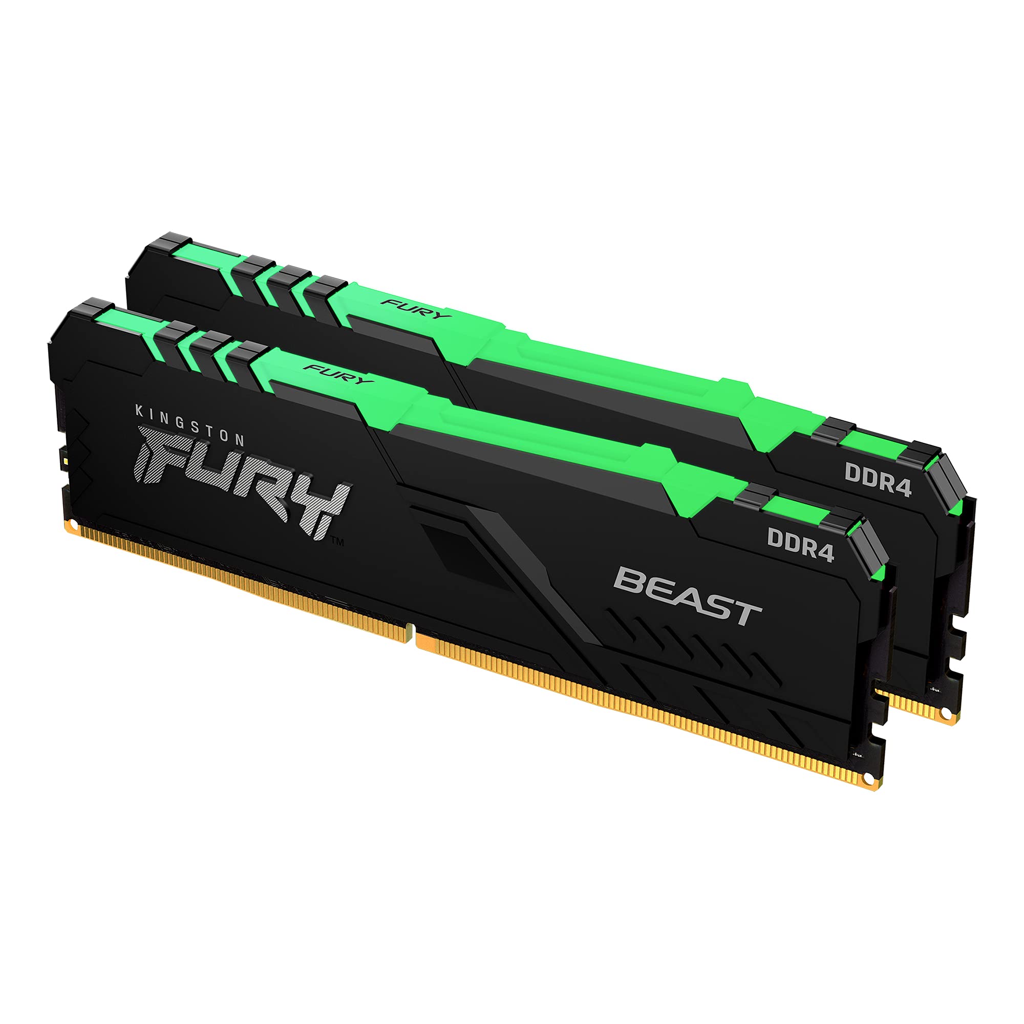 Kingston Fury Beast RGB 16GB (2x8GB) 3200MT/s DDR4 CL16 Desktop Memory Kit of 2 KF432C16BBAK2/16