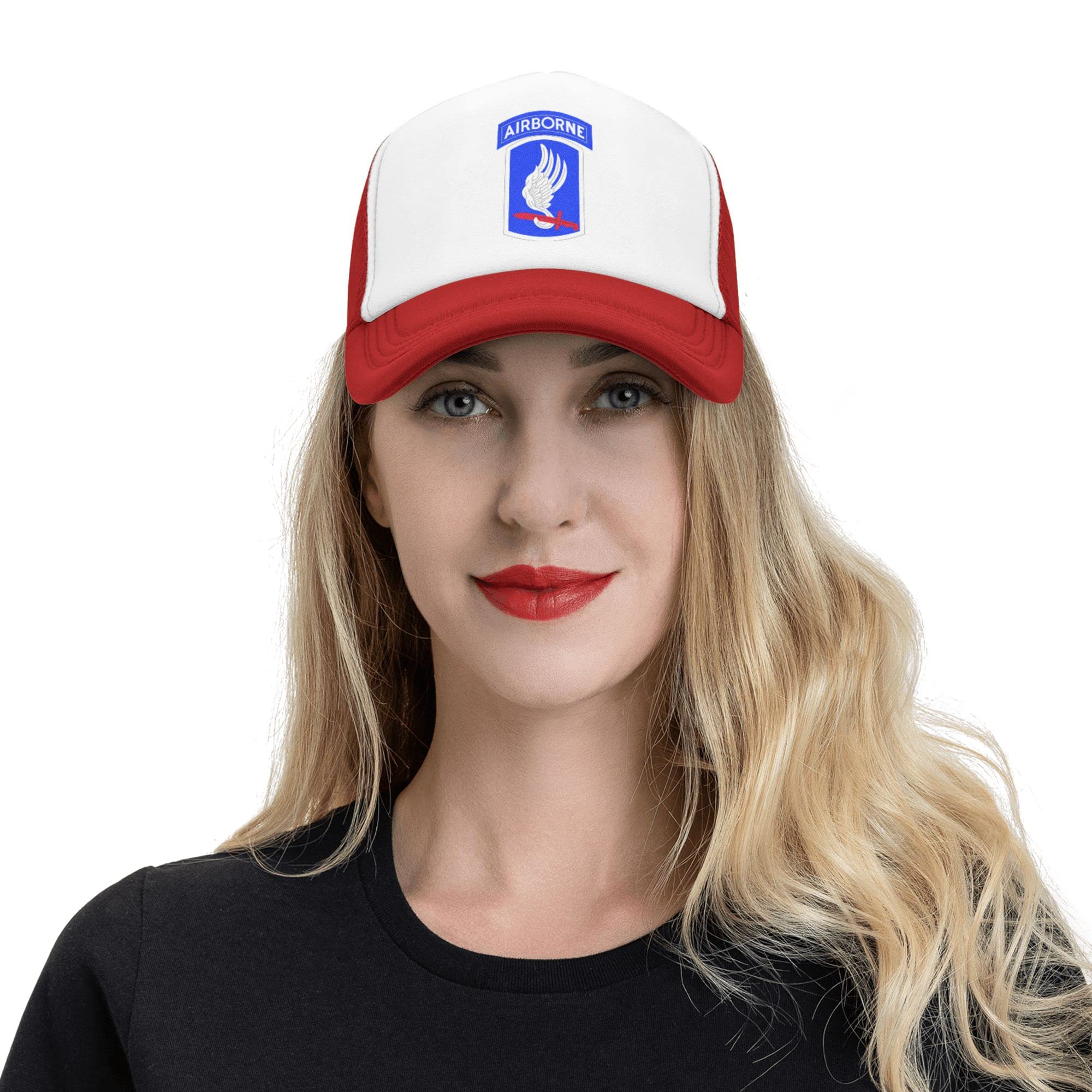 173rd Airborne Brigade Combat Team Baseball Hat Funny Sports Hats Trucker Cap Retro Adjustable Magic Buckle Dad Caps Red