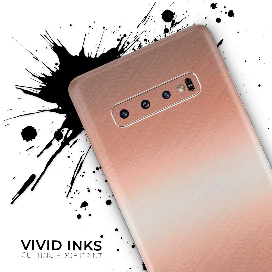 DesignSkinz Rose Gold Digital Brushed Surface V1 Protective Vinyl Decal Wrap Skin Cover Compatible with The Samsung Galaxy S20 (Screen Trim & Back Glass Skin)