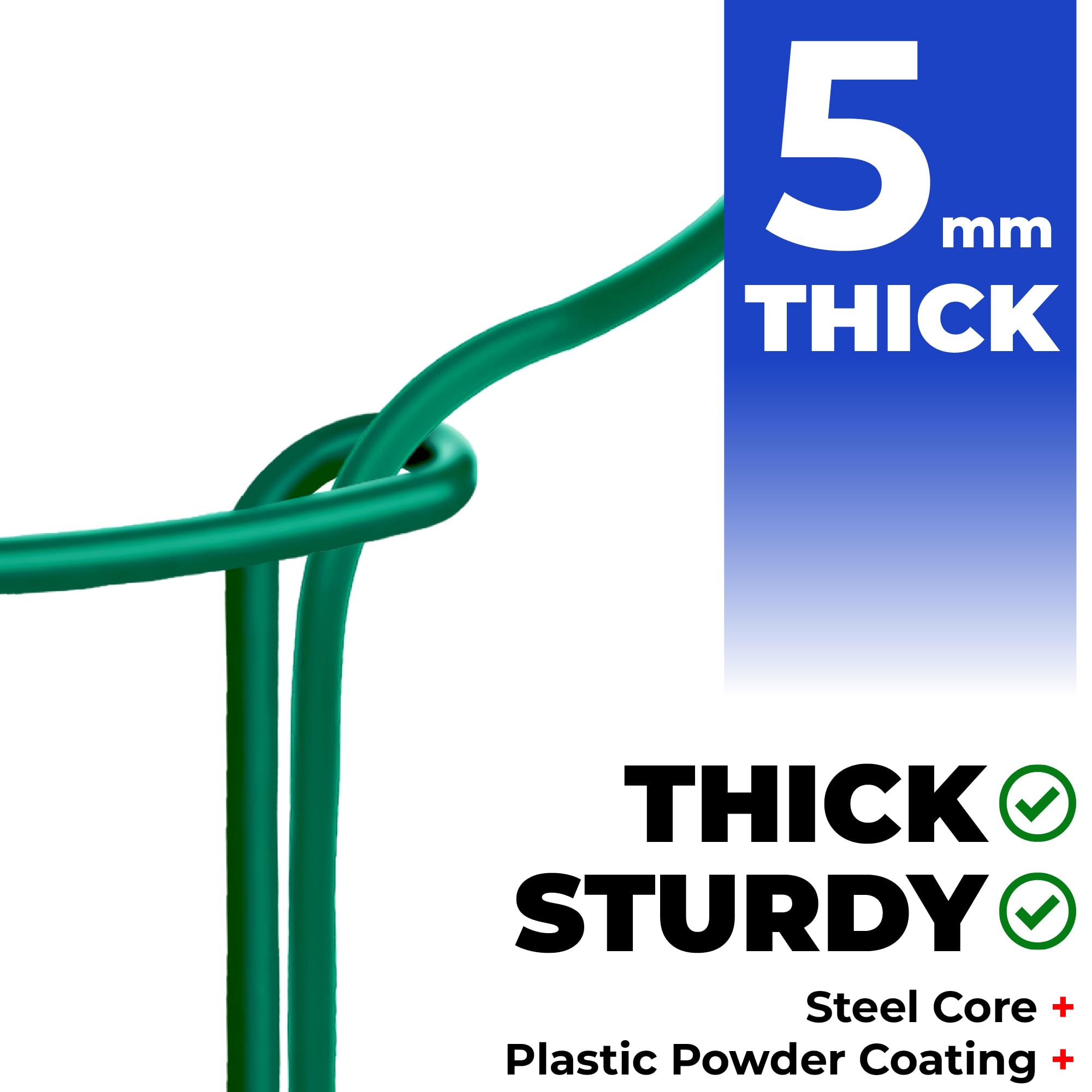 12 Pack Tall Snake Plant Support Stakes β 10" W x 24" H Half Round Peony Cages and Supports for Indoor and Outdoor Plants β Plant Cage Ring Support for Flower - Peony, Tomato, Hydrangea, Rose Bush