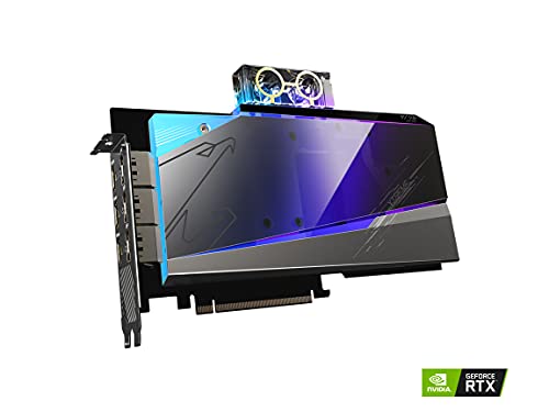 GIGABYTE AORUS GeForce RTX 3080 Ti Xtreme WATERFORCE WB 12G Graphics Card, Waterforce Water Block Cooling System, 12GB 384-bit GDDR6X, GV-N308TAORUSX WB-12GD Video Card