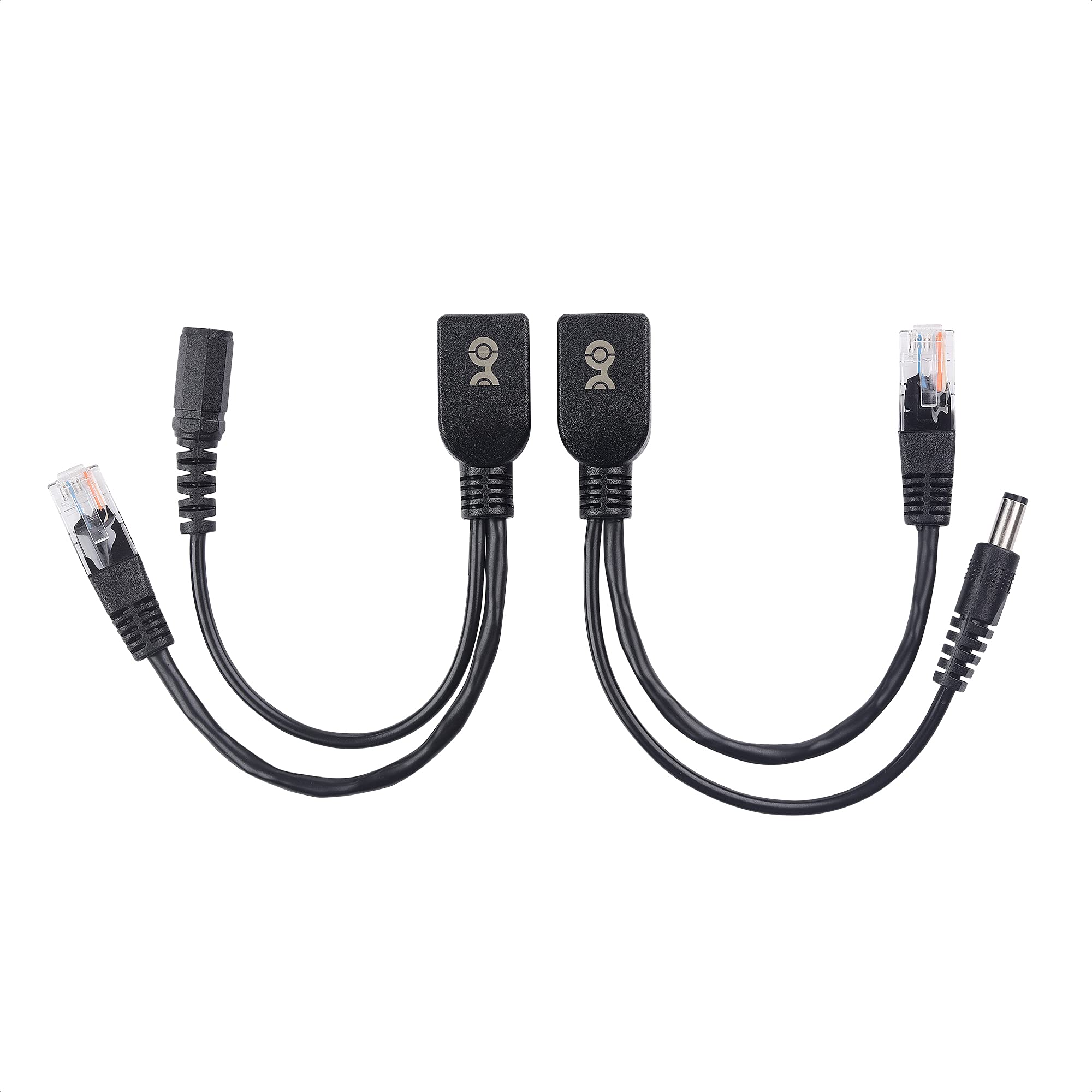 Cable Matters Inline Passive Power Injector Over Ethernet (PoE Injector and PoE Splitter Kit) in Black