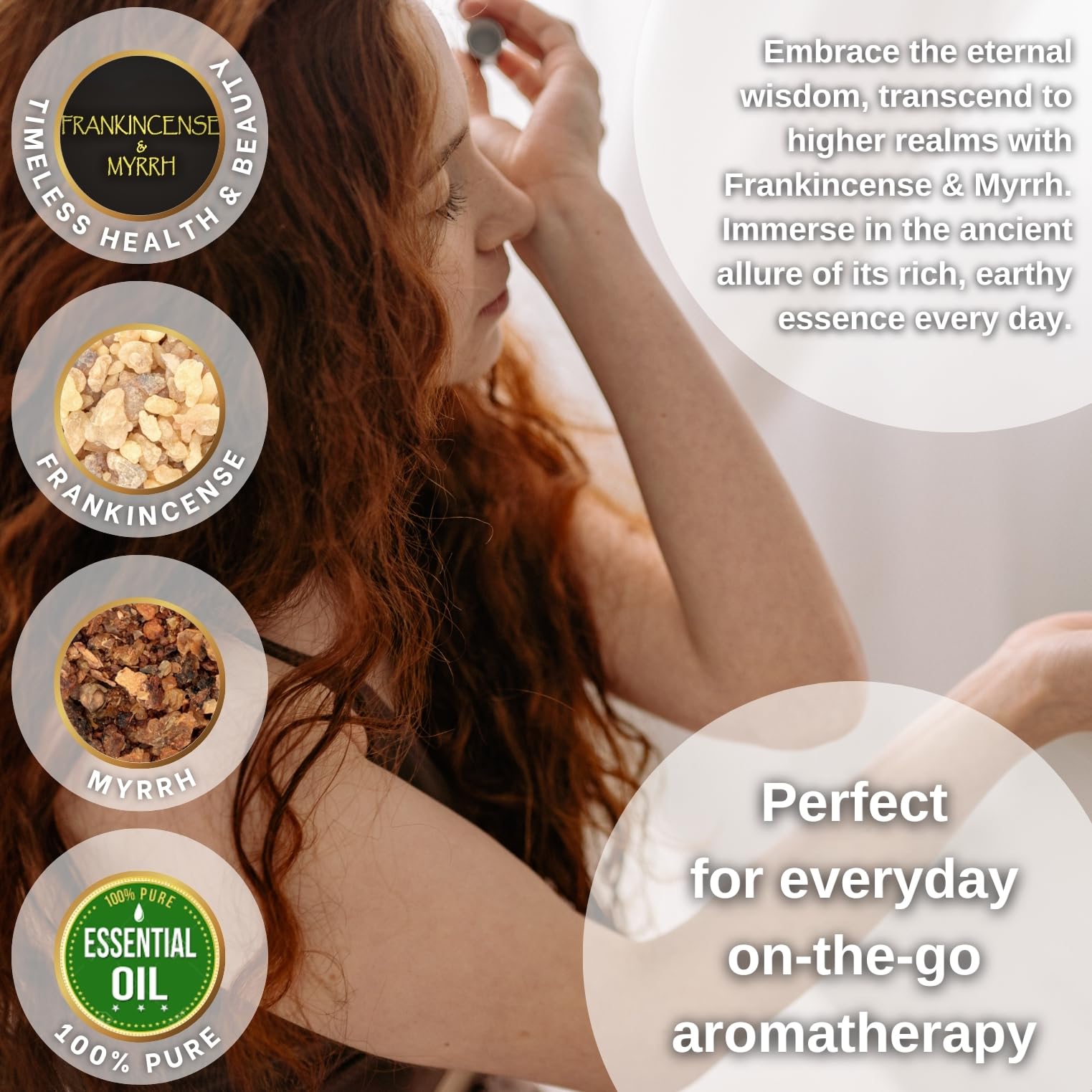 Ancient Essence Frankincense and Myrrh Mix Roll on (0.33 Oz Roll on of Frankincense and Myrrh)