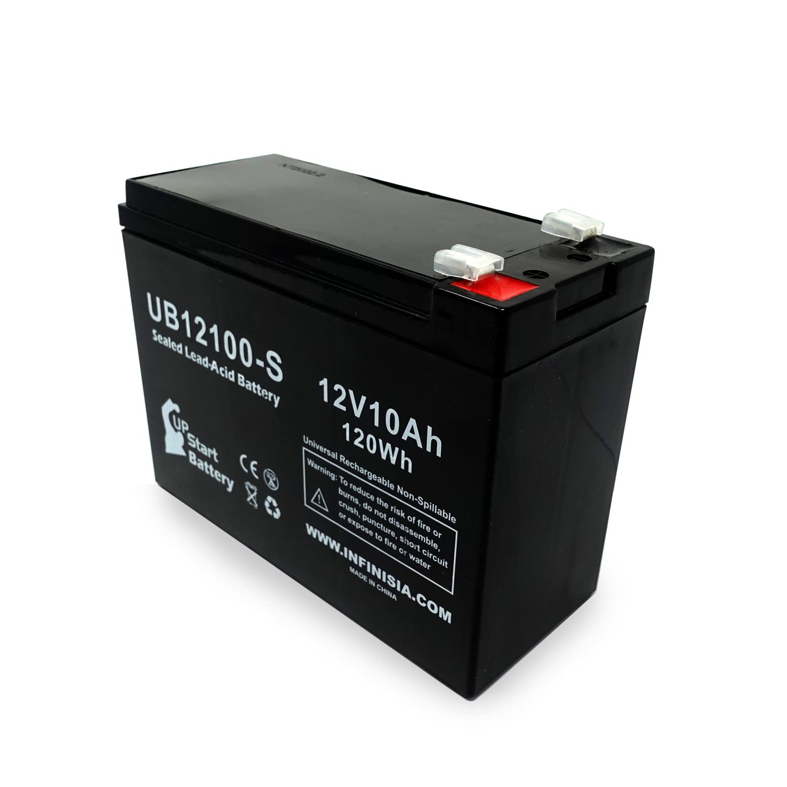 3 Pack Replacement for Schwinn S750 36 Volt Battery - Replacement UB12100-S Universal Sealed Lead Acid Battery (12V, 10Ah, 10000mAh, F2 Terminal, AGM, SLA)