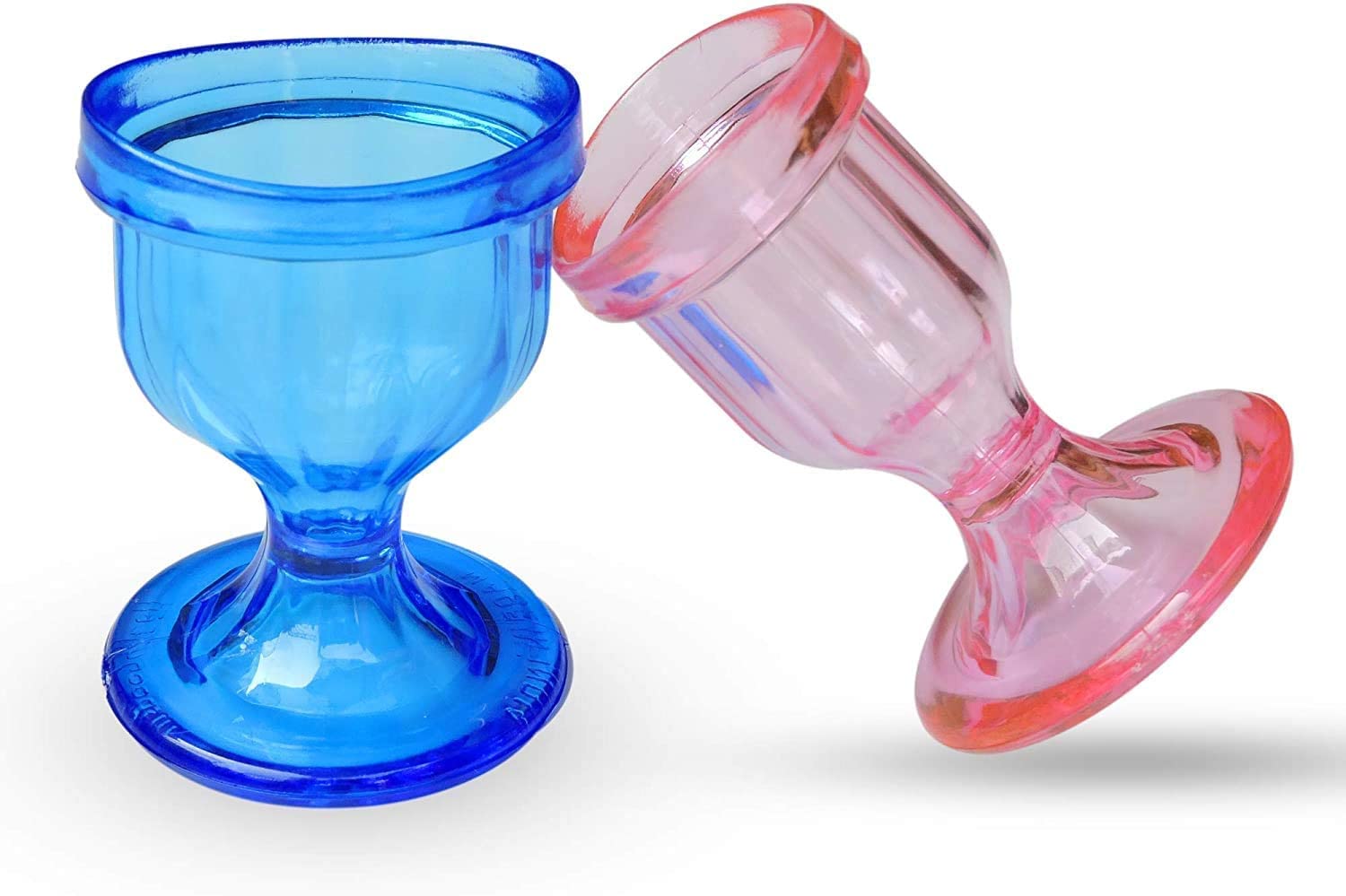 Ancient Impex Set 2 Blue And Pink Colored Eye Wash Cups For Effective Eye Cleansing - Eye Shaped Rim, Snug Fit