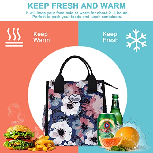 Lunch Bag Cooler Bag-Insulated Lunch Box Water-resistant Thermal Container Lunch Cross-body Tote Bag for Work/Park/Picnic/Beach