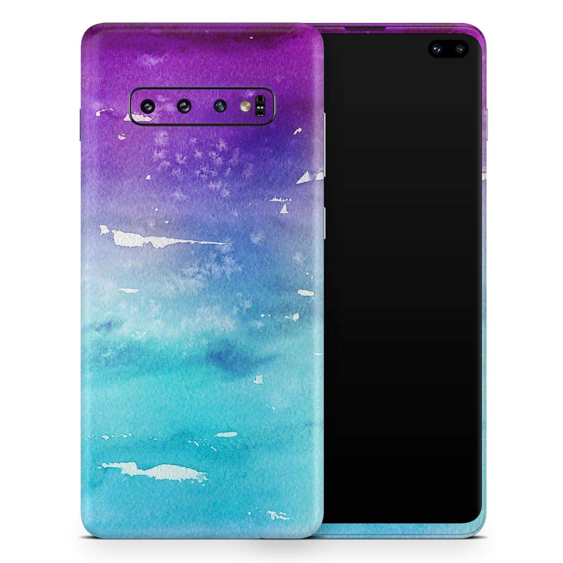 DesignSkinz Splattered Ocean 4823 Absorbed Watercolor Texture Protective Vinyl Decal Wrap Skin Cover Compatible with The Samsung Galaxy S20 (Screen Trim & Back Glass Skin)