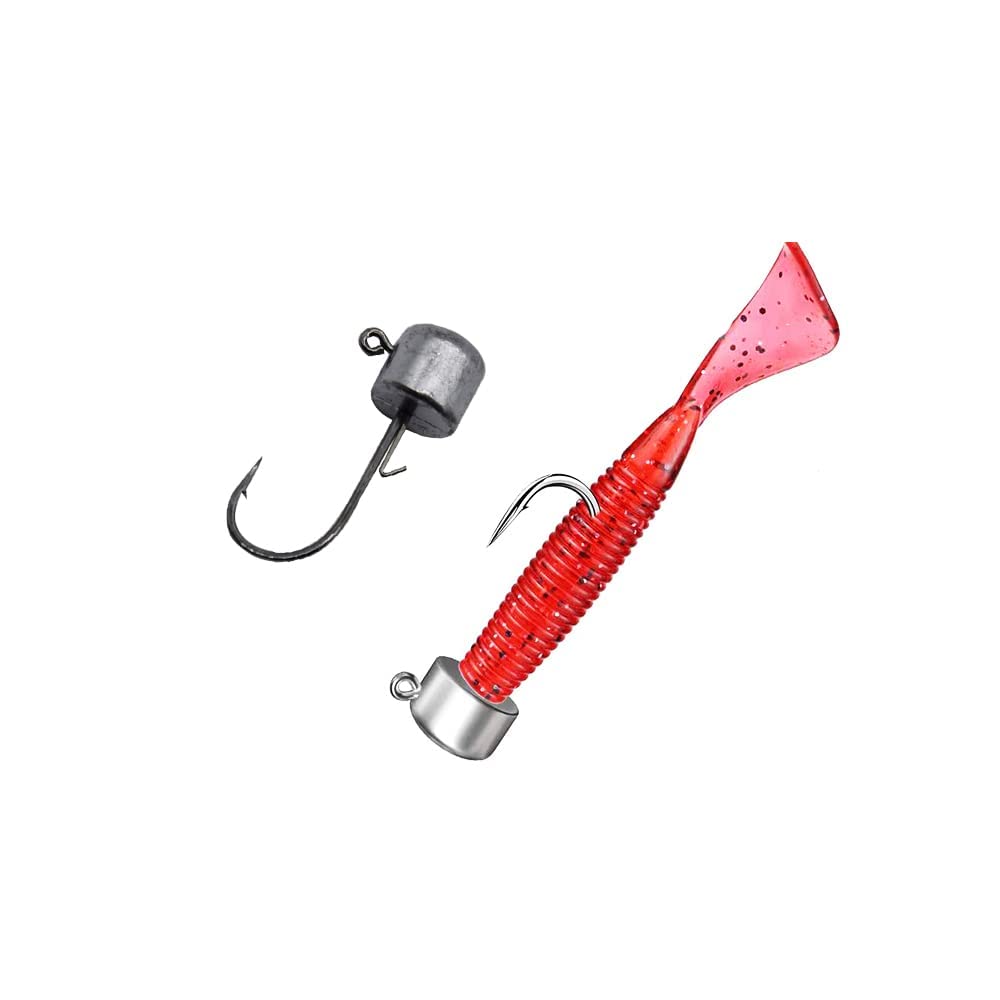 15pcs/lot Ned Rig Jig Head Finesse Hooks 1/10oz, 1/8oz, 1/6oz, 1/5oz Mushroom Jig Heads Hooks Set for Soft Plastic Baits Lures (1/6oz, 15pcs)