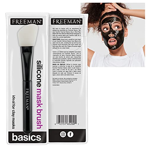 Freeman Beauty Everyday and Neon Vibes Facial Mask Variey Pack with Silicone Brush Applicators, Blue, Lavender, 17 Count