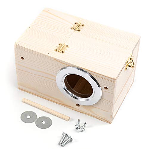 Evomosa Bird Nests Pet Bird Wood Breeding Box(L(11.4 x 5.9 x 5.9 in))