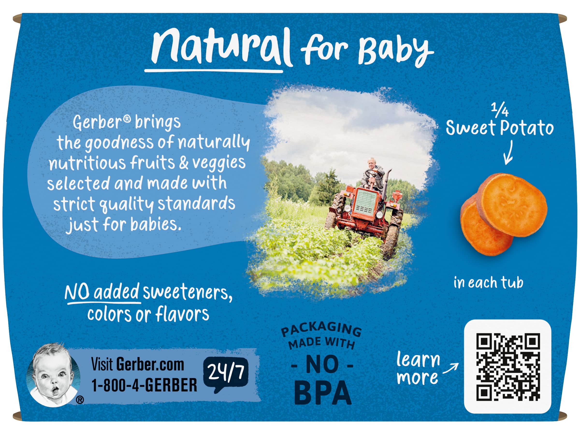 Gerber Natural for Baby 1st Foods Baby Food Tubs (Sweet Potato)