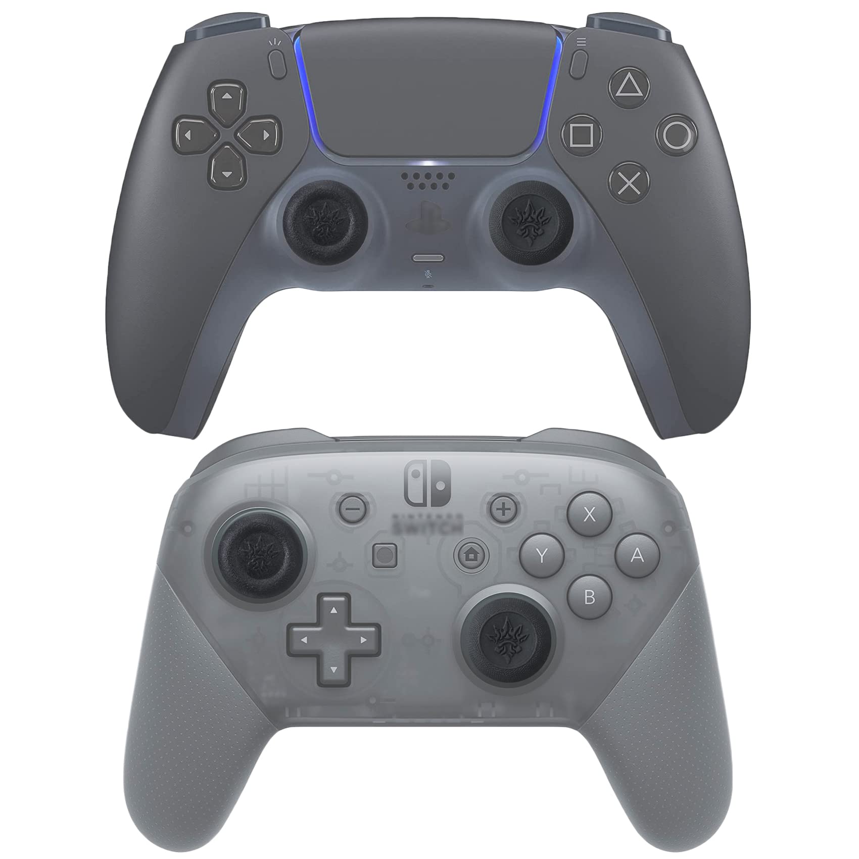 9CDeer Performance Joystick Analog Stick Thumb Grips Set of 4 Heightened Compatible with PS5, PS4, Xbox Series X/S Xbox One Switch Pro Controller Black