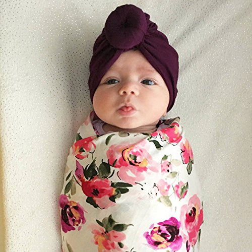 Newborn Baby Cotton Cloth Turban Toddler Rabbit Hospital Hat Ear Hat Kids Set Baby Cap (NN65)
