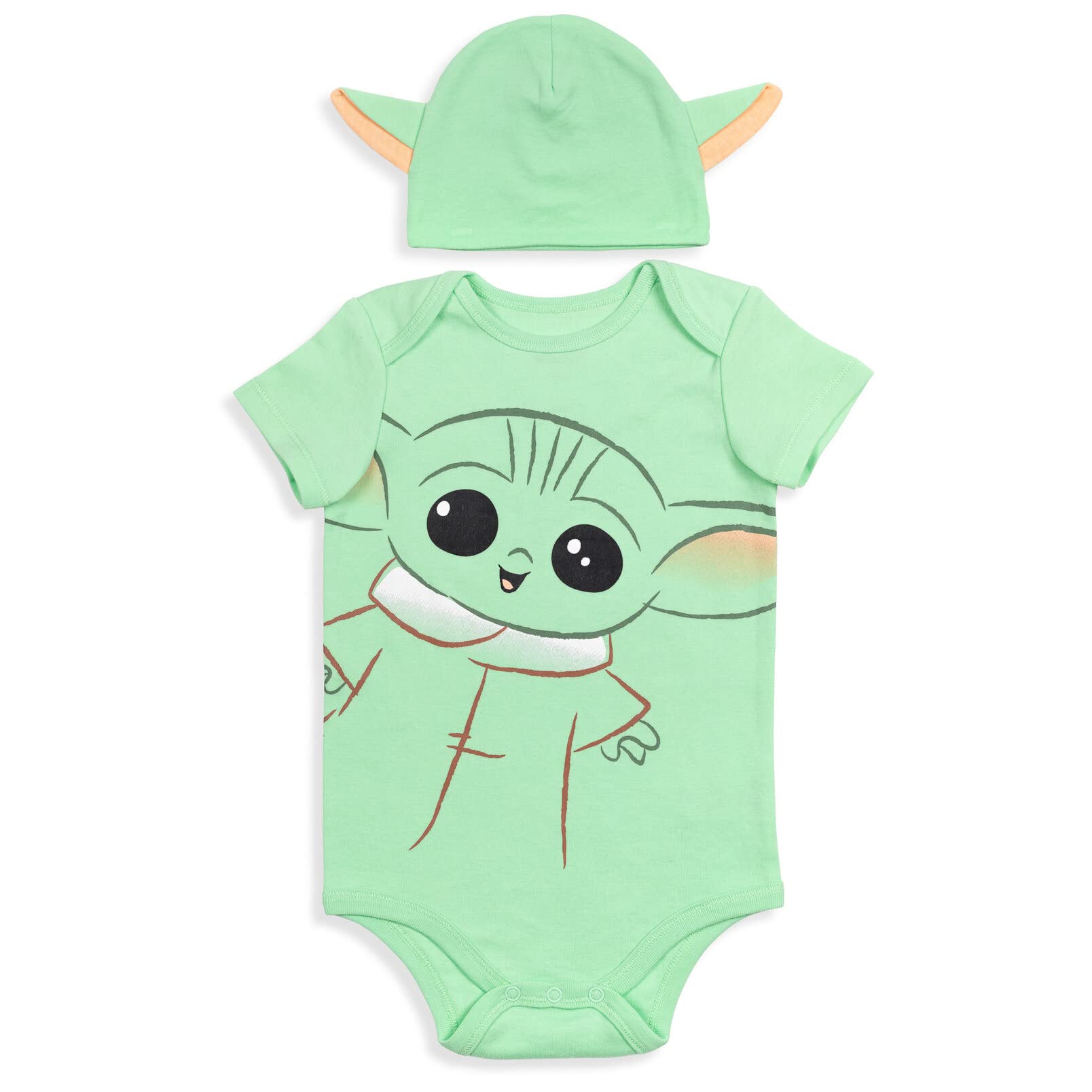 STAR WARS The Child Newborn Baby Boys Cosplay Bodysuit and Hat Set 0-3 Months