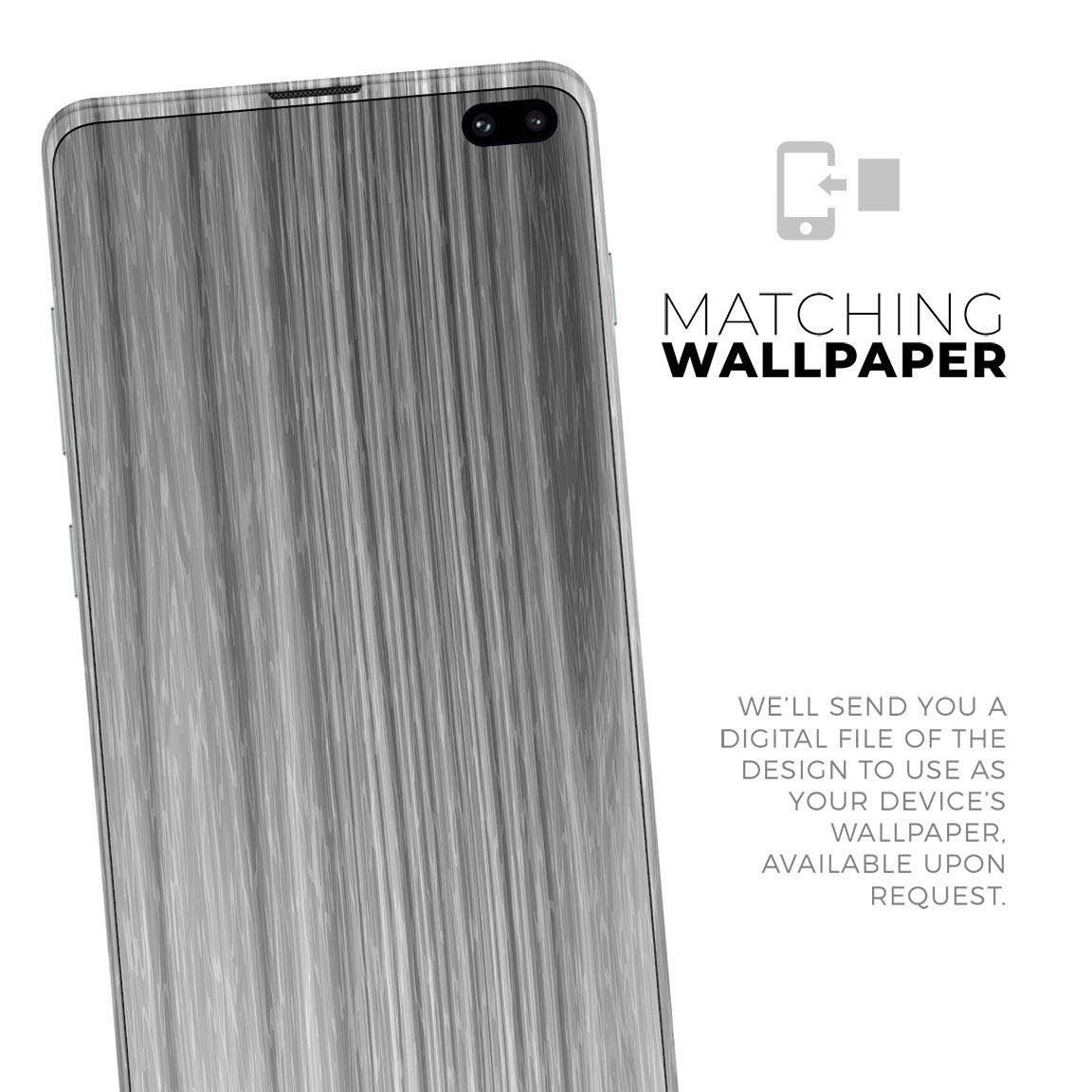 DesignSkinz Textured Gray Dyed Surface Protective Vinyl Decal Wrap Skin Cover Compatible with The Samsung Galaxy S20 (Screen Trim & Back Glass Skin)