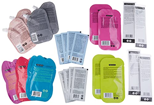 Freeman Beauty Everyday and Neon Vibes Facial Mask Variey Pack with Silicone Brush Applicators, Blue, Lavender, 17 Count