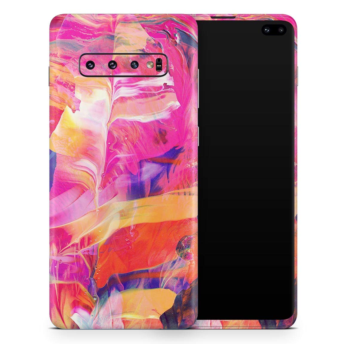 DesignSkinz Liquid Abstract Paint Remix V68 Protective Vinyl Decal Wrap Skin Cover Compatible with The Samsung Galaxy S20 (Screen Trim & Back Glass Skin)