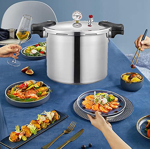 25 quart pressure canner cooker,Built-in luxury digital pressure gauge,Aluminum Explosion proof pressure cookers canners for canning,With1steaming tray Induction Compatible,Delivery from US warehouse