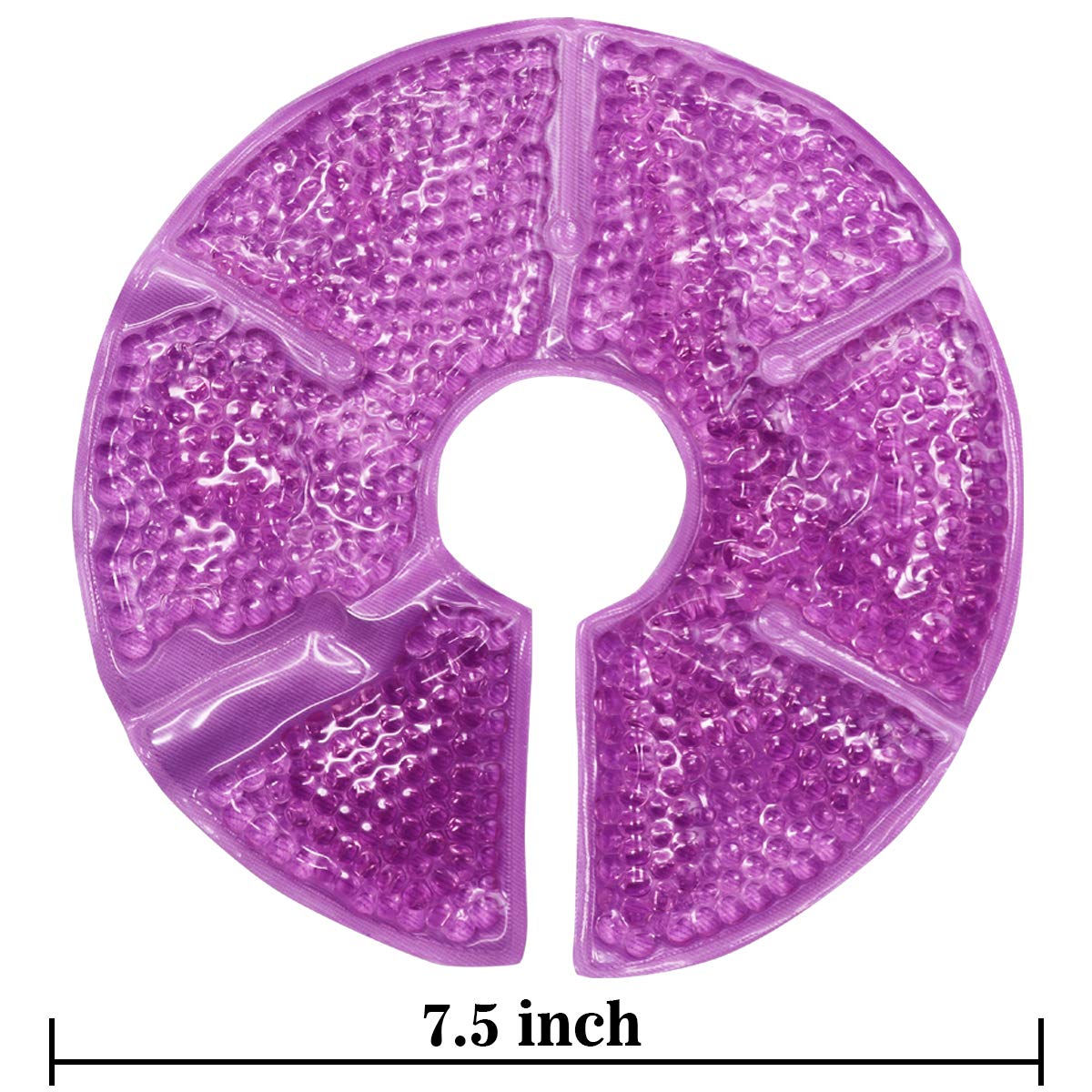 Breast Therapy Pads Breast Ice Pack, Hot Cold Breastfeeding Gel Pads, Boost Milk Let-Down with Gel Bead (Purple)