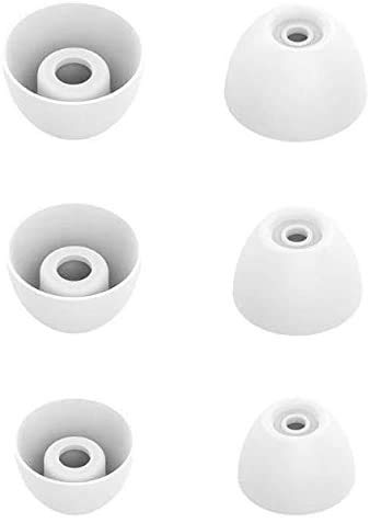 BLLQ Replacement for Samsung Galaxy Buds Wingtips Ear Tips 12 PCS Accessories, Silicone Earhooks Earbuds Cover Eargels Eartips for Galaxy Buds 2019, White 12pcs