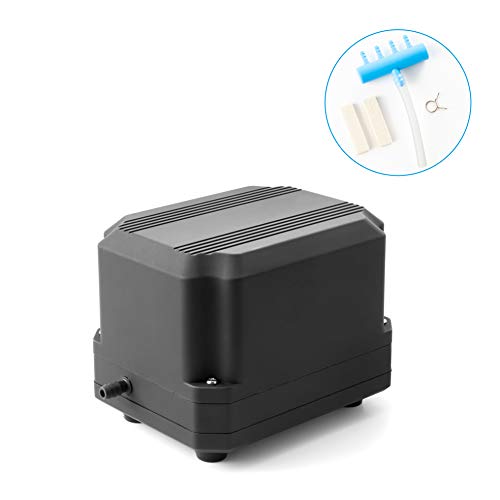 PONDFORSE Quiet Air Pump 475GPH 30L/MIN 20W 4 Outlets Ajustable Airflow for Aquariums, Fish Tanks, Hydroponic Systems