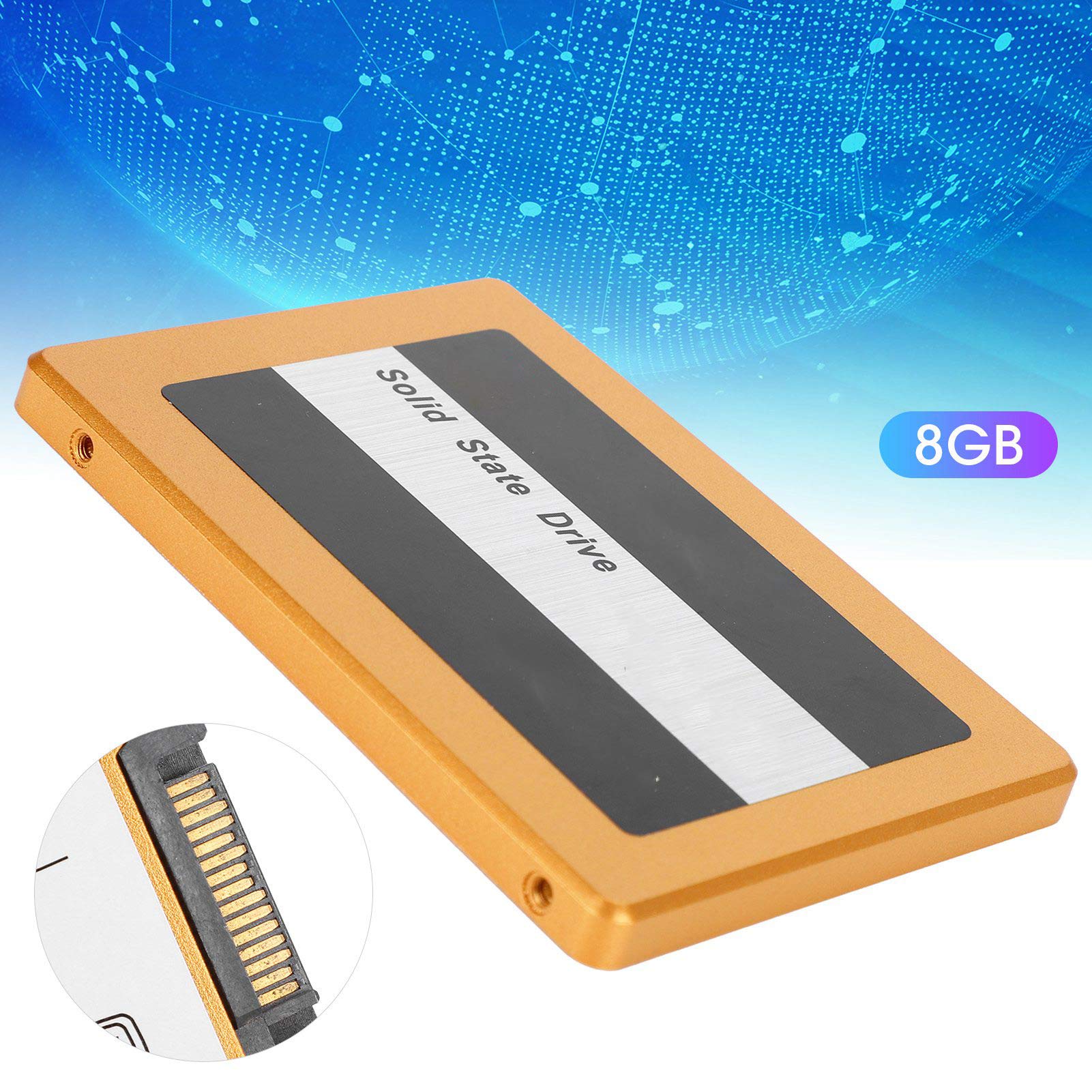 Garsentx External Hard Drives, SATA3.0 2.5 inch SSD 80G/120G/250G/320G/500G/1T/2T Portable PC Solid State Hard Disk Drive for Laptop,PC,Mac 10,OS,Windows 10/8/7/XP, Yellow(120G)