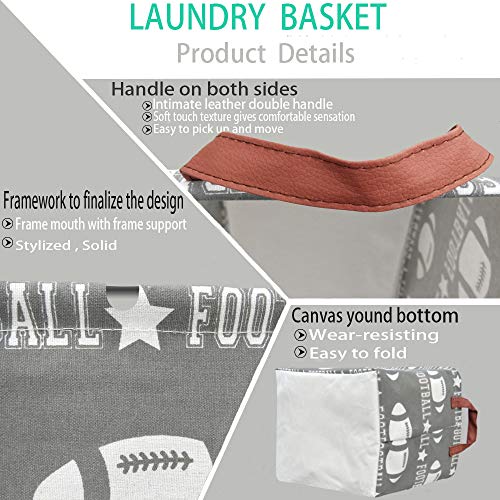 BOOHIT Rectangular Storage Basket, Nursery Hamper, Canvas Fabric, Waterproof PE Coating, Lightweight and Durable, 15.35 in L x 9.8 in W x 8.67 in H