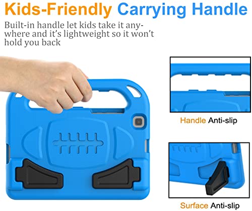 BMOUO for Samsung Galaxy Tab A 8.0 Case 2019 SM-T290/T295, Tab A 8.0 2019 Case with Screen Protector, Shockproof Light Weight Handle Stand Galaxy Tab A 8.0 inch 2019 Kids Case Without S Pen - Blue
