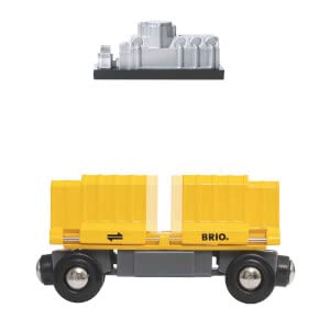 Brio 33982 Three-Wagon Cargo Train | Wooden Toy Train for Kids Age 3 and Up