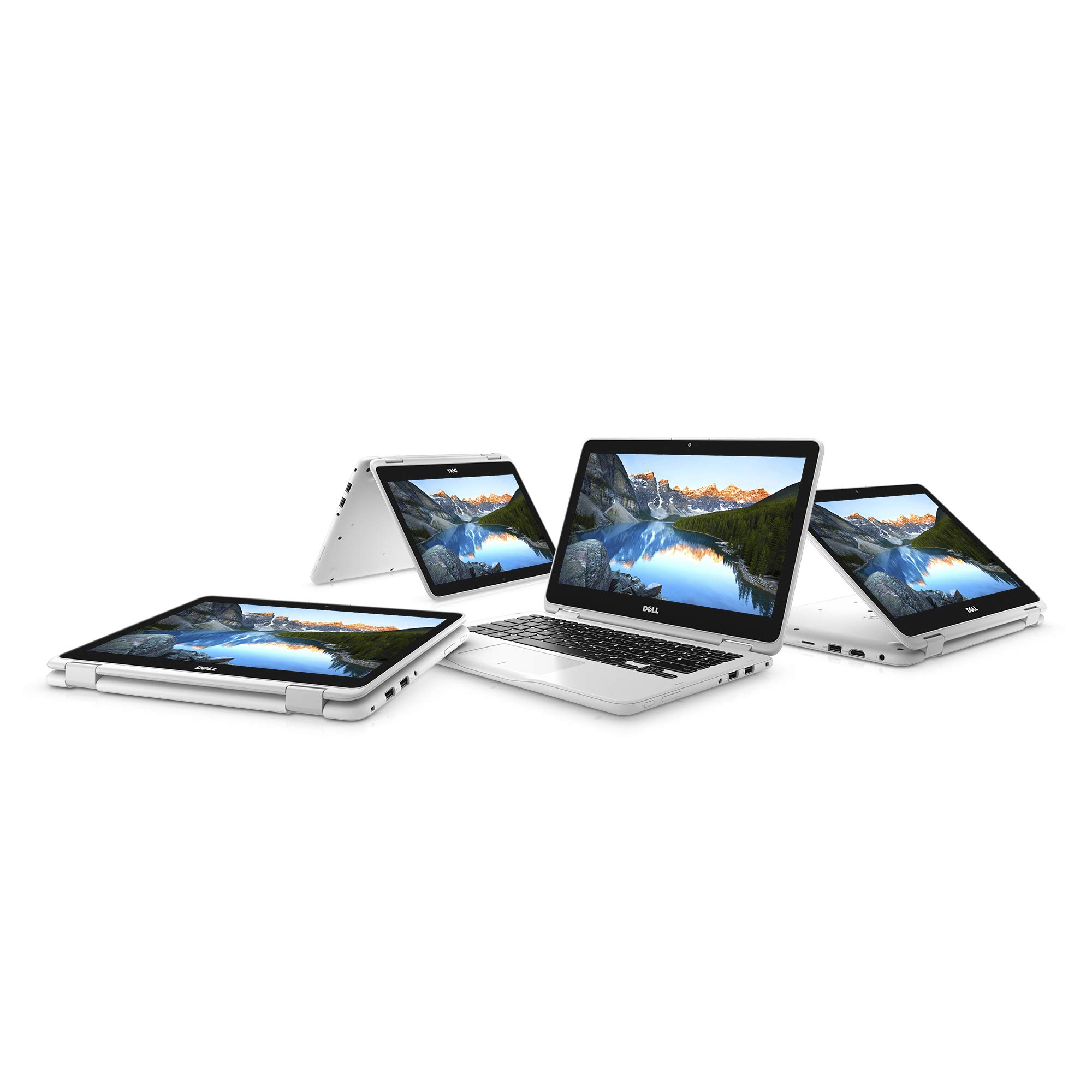 2018 Dell Inspiron 3000 11.6” 2-in-1 Touchscreen Laptop/Tablet PC, 7th Gen AMD A6-9220e 2.5GHz Processor, 4GB 2400MHz DDR4, 32GB SSD, Bluetooth, WiFi, MaxxAudio, Windows 10 (White)
