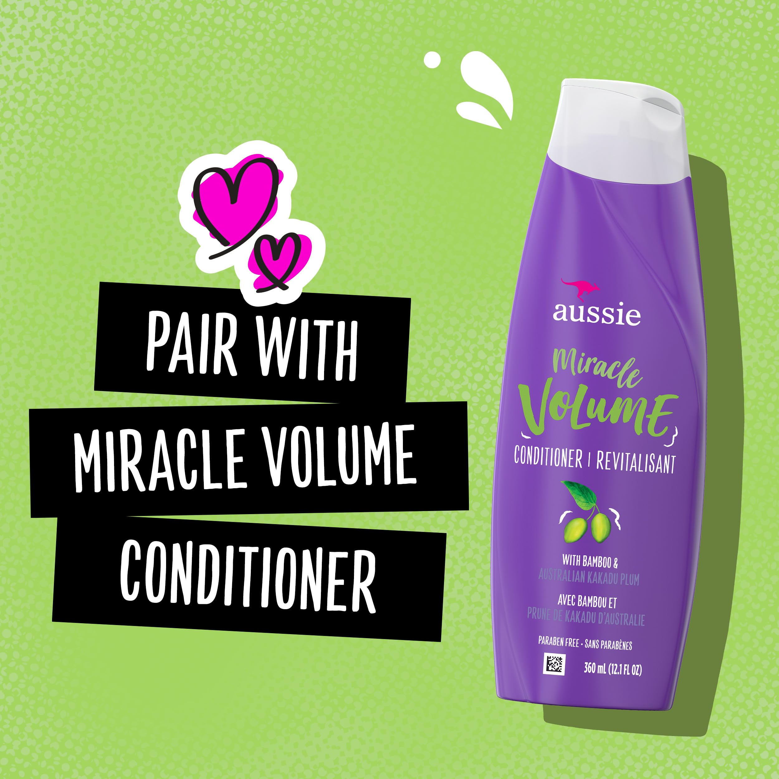 Aussie For Fine Hair, citrus,floral Volume Shampoo, W/Plum and Bamboo, 5.55pounds (Pack of 6)