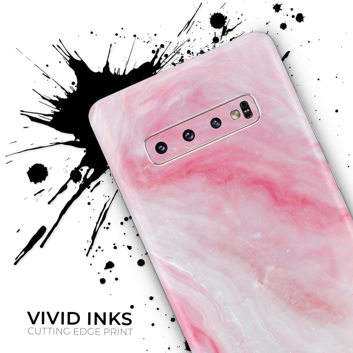 DesignSkinz Marbleized Pink Paradise V6 Protective Vinyl Decal Wrap Skin Cover Compatible with The Samsung Galaxy S20 (Screen Trim & Back Glass Skin)