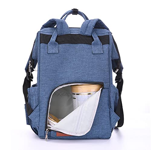 Diaper Bag Backpack, Japhet Multi-Function Waterproof Baby Bag for Boys Girls, Multifunctional Travel Diaper Backpack for Moms Dads, Large Capacity, Durable, Blue