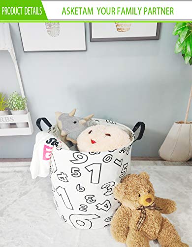ASKETAM Baby Laundry Basket, Durable, Large Capacity, Lightweight, Portable, Waterproof