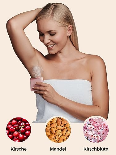 WLDOHO Shaving Soap for Women - Firm Shave Soap with Beautiful Scent - Vegan and Long-lasting Shaving Foam Sexy Cherry