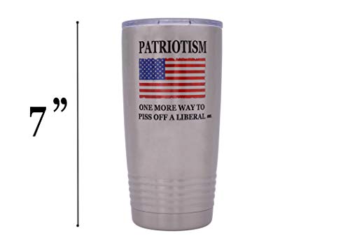 Funny 20 Ounce Large Stainless Steel Travel Tumbler Mug Cup Conservative Or Republican