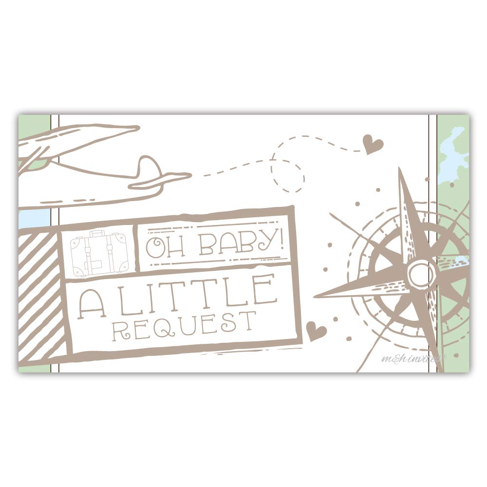 50 Adventure Books for Baby Shower Request Cards - Baby Shower Invitation Inserts