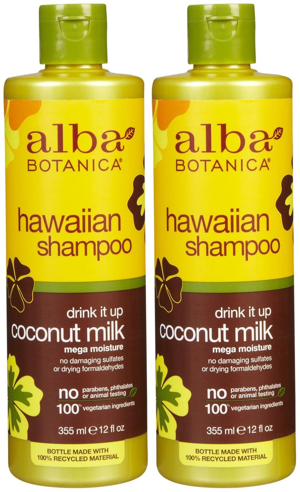 Alba Botanica Hawaiian, Coconut Milk Shampoo, 12 Ounce (Pack of 2)