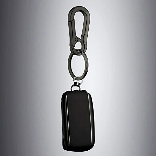 2Pieces Key Ring Keychain keyclips for Keychains, Key Chain Rings Carabiner Heavy Duty with Metal for Men Women(Black)