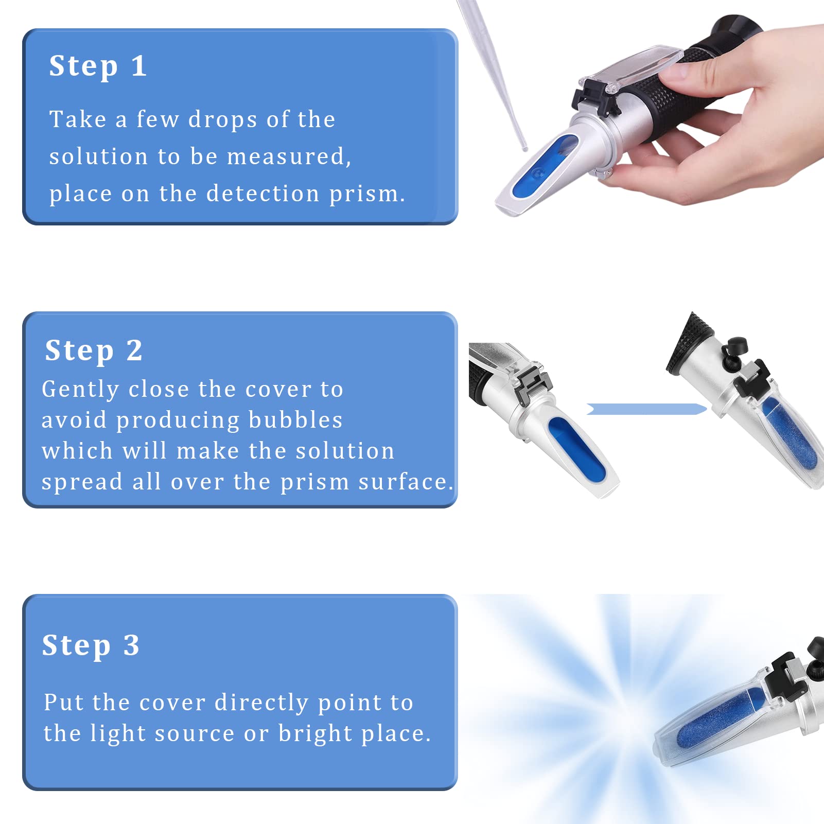 Alcohol Refractometer, Professional Handheld Alcohol 0-80% Test Refractometer, Alcohol Tester Meter Measure Instrument for Testing Distilled Beverage