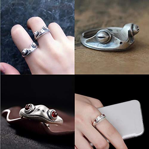 16 Pcs Vintage Open Frog Rings Set Knuckle Stacking Ring Snake Ring Boho Bird Animals Dragons Finger Rings for Women Men Girls