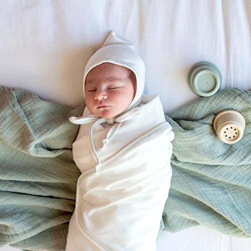 Ely's & Co. Muslin Swaddle Blanket 2-Pack β 100% Cotton Muslin Extra-Large Swaddle Blankets (47β x 47β) Watercolor Eucalyptus Print & Solid Sage