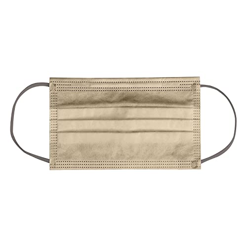 50 Pack Thanksgiving Days Disposable_Face_Masks_for Adult, 3 Layer Disposable Face Protection for Holiday Party(Khaki, 50 PCS)